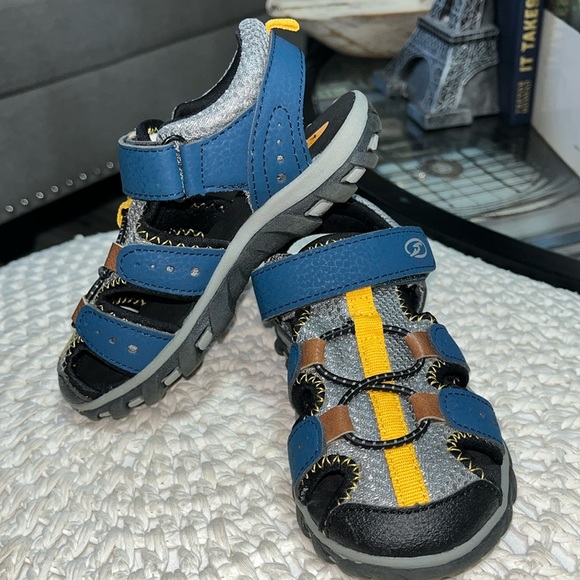 Dr. Scholl's | Shoes | Dr Scholls Samson Blue Close Toe Sandals T Size ...